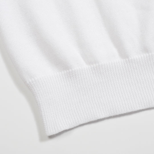 Women's white vintage striped colored jacquard knitwear – OXKnit