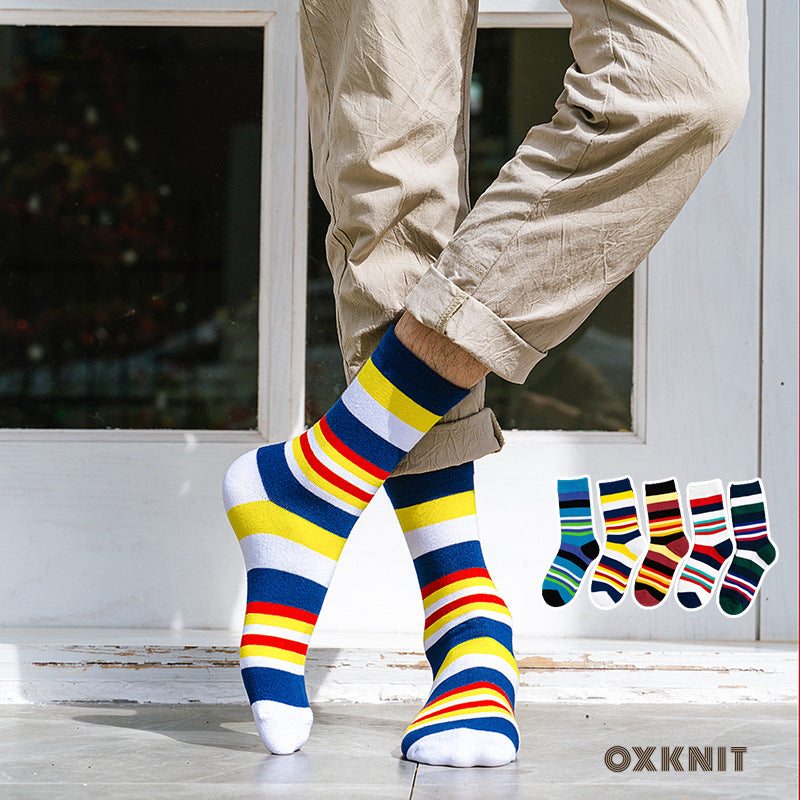 Tube Socks Retro Style Pure Cotton Socks – OXKnit